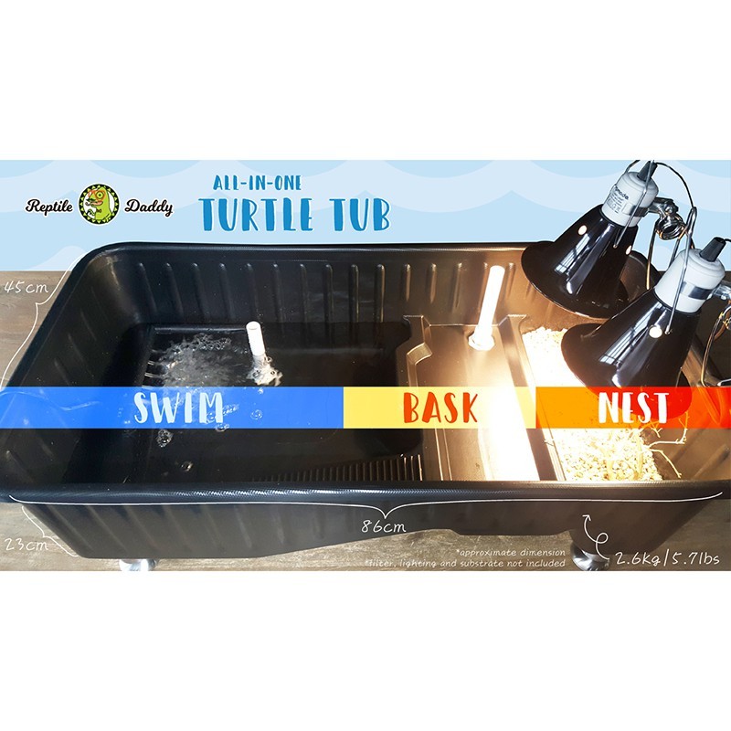 Reptile Daddy TurtleTub膠製飼養箱 Turtle Tub S 86x45x23cm